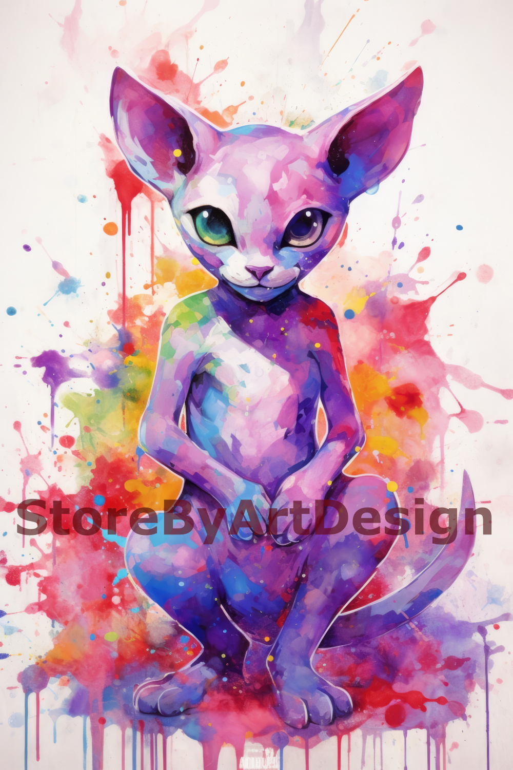 Mewtwo digital painting