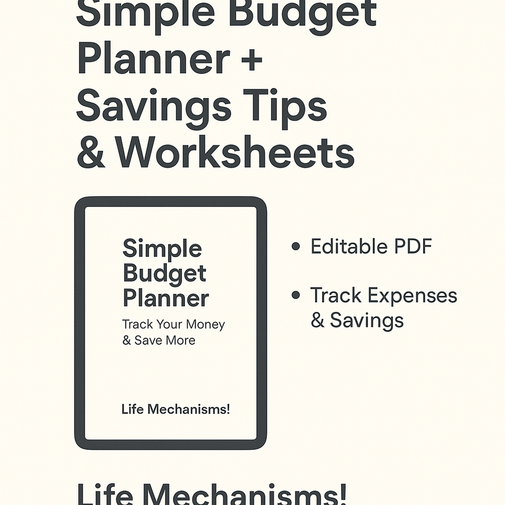 Simple Budget Planner: Track Your Money & Save More