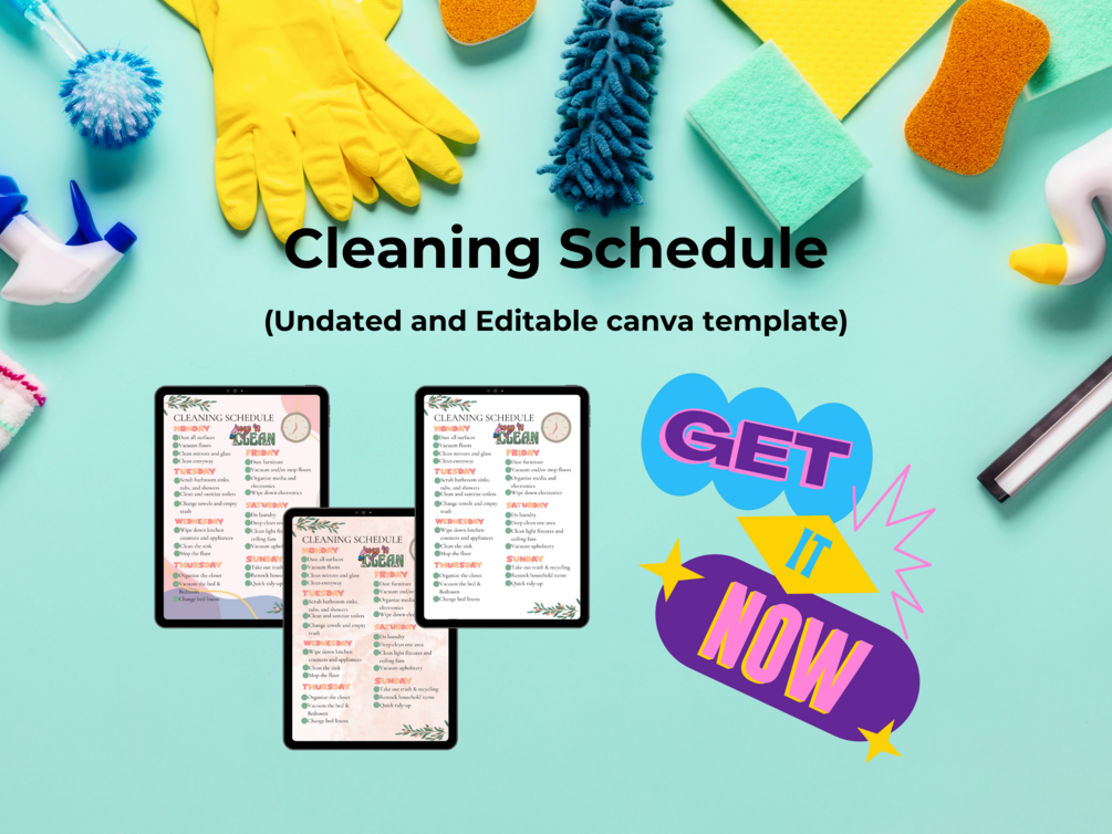 Cleaning Schedule (Canva template)