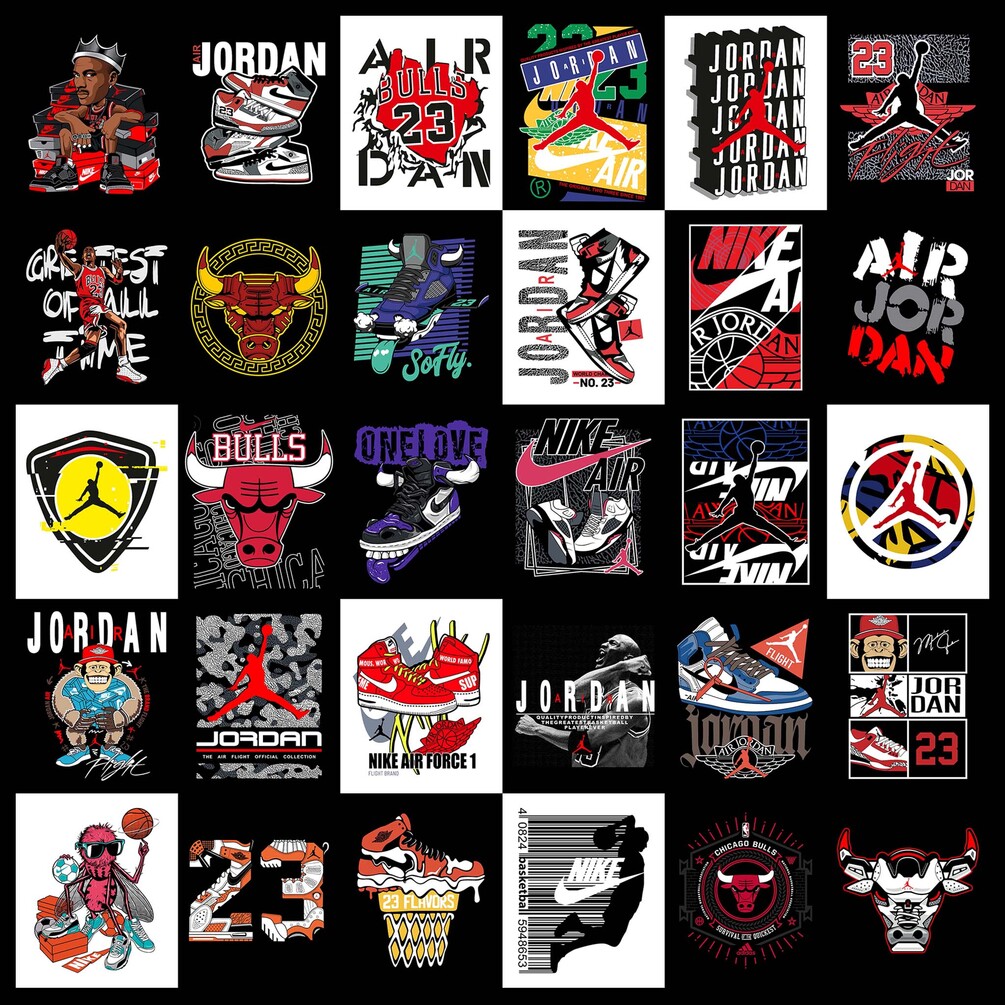 65 Jordan Designs PNG + Ai
