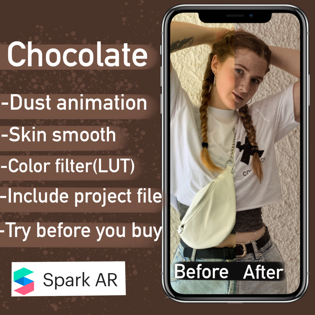 Spark Ar filter "chocolate" for Instagram
