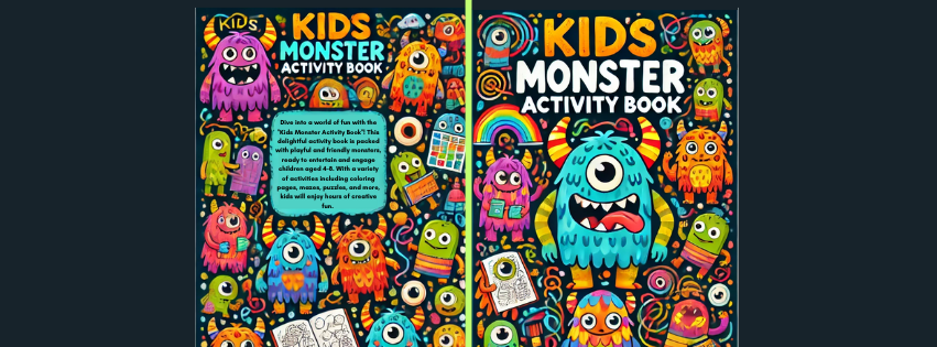 Kids Monster Activity Book: A World of Fun and Learning for Little ...