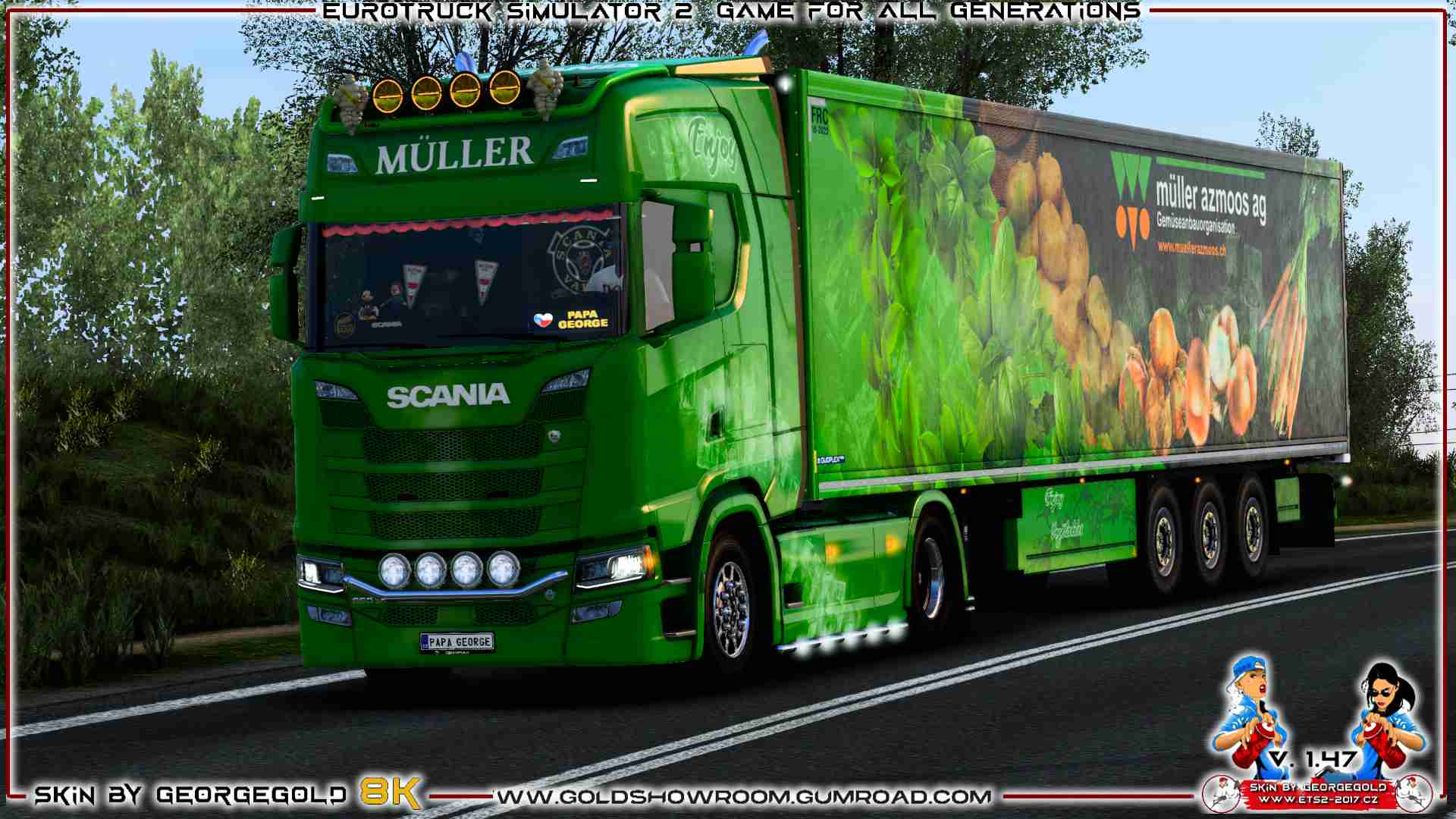 ETS 2 Skin Combo Scania S NG Muller Azmoos