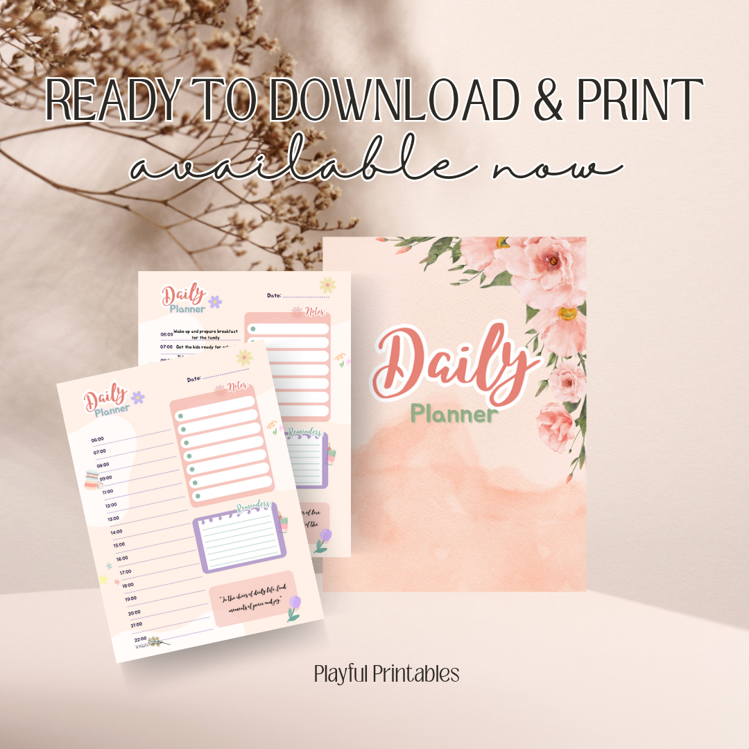 Ready To Print Daily Planner for Homemakers
