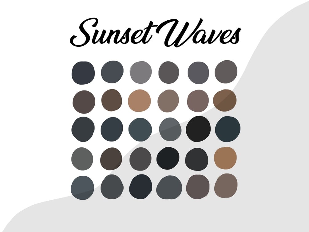 Sunset Waves - Procreate palette