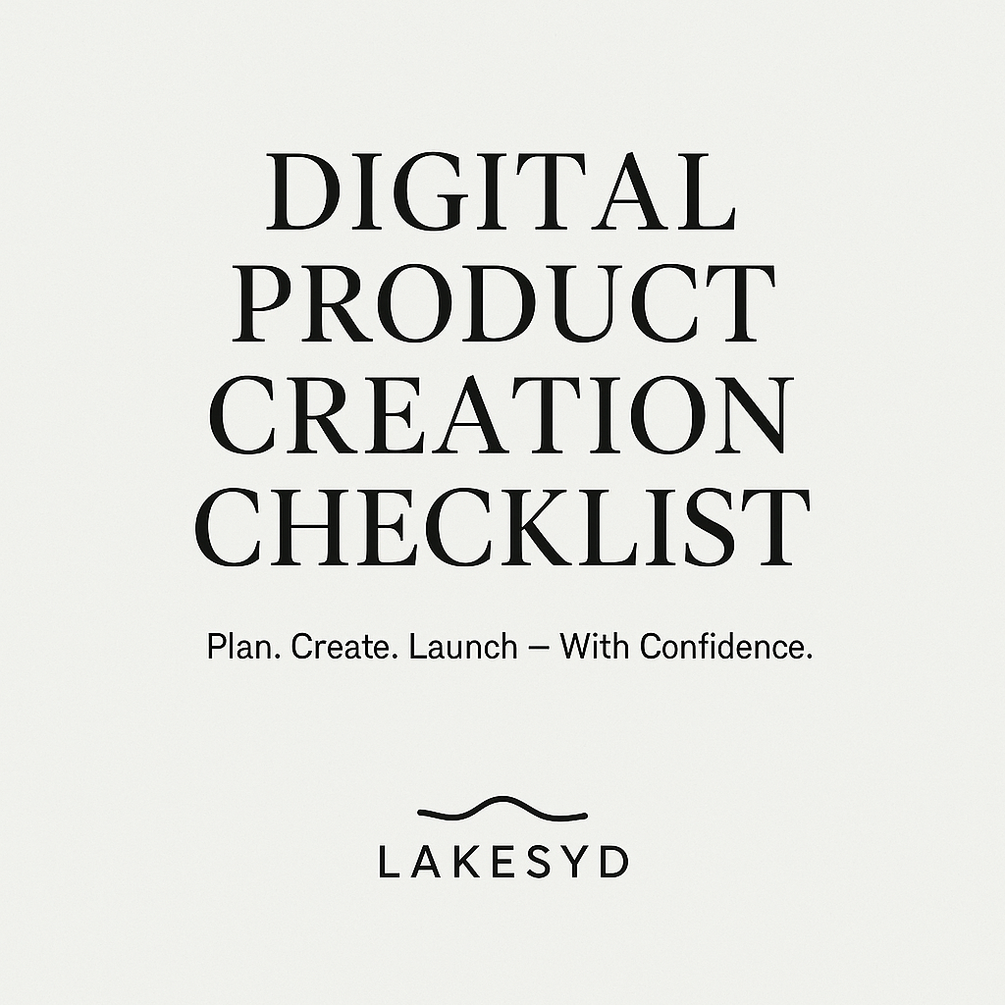 Digital Product Creation Checklist