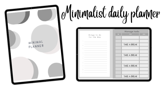 Minimal daily planner (PDF)