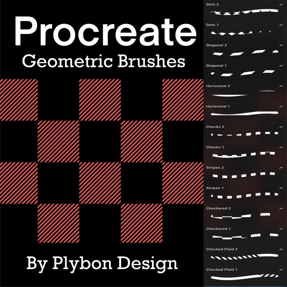Geotastic - 15 Procreate Patterns Brushes