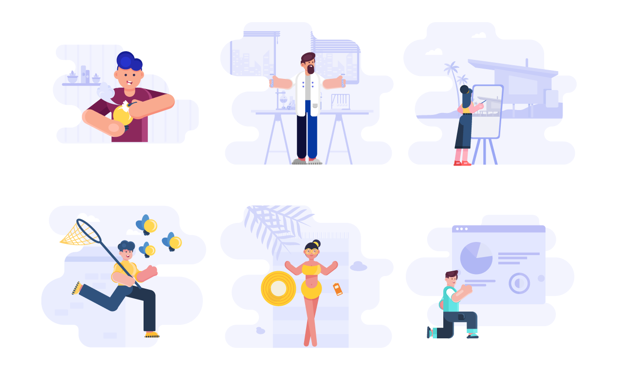 Loomies illustrations - 87 Vector Elements