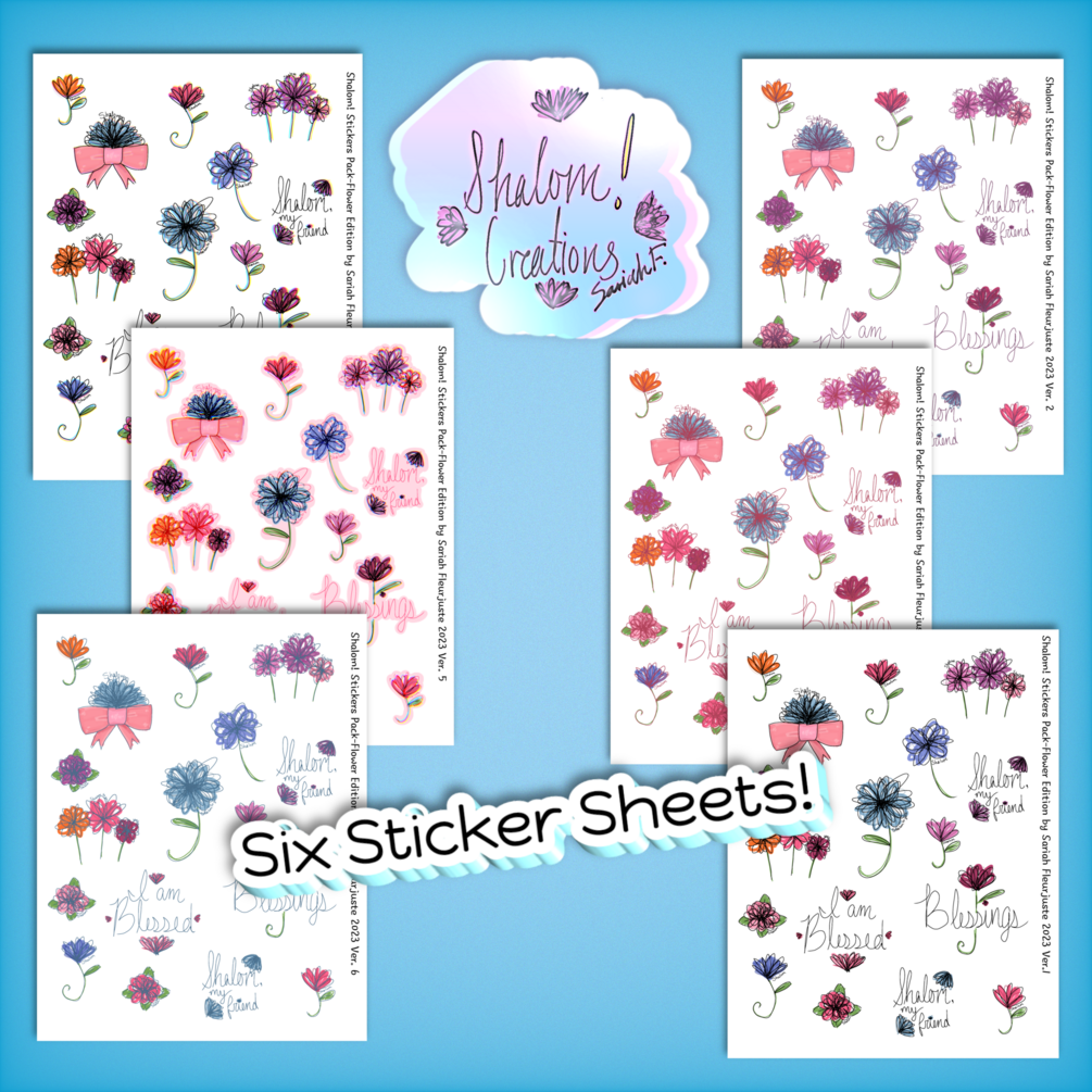 Printable Flower Sticker Sheets~