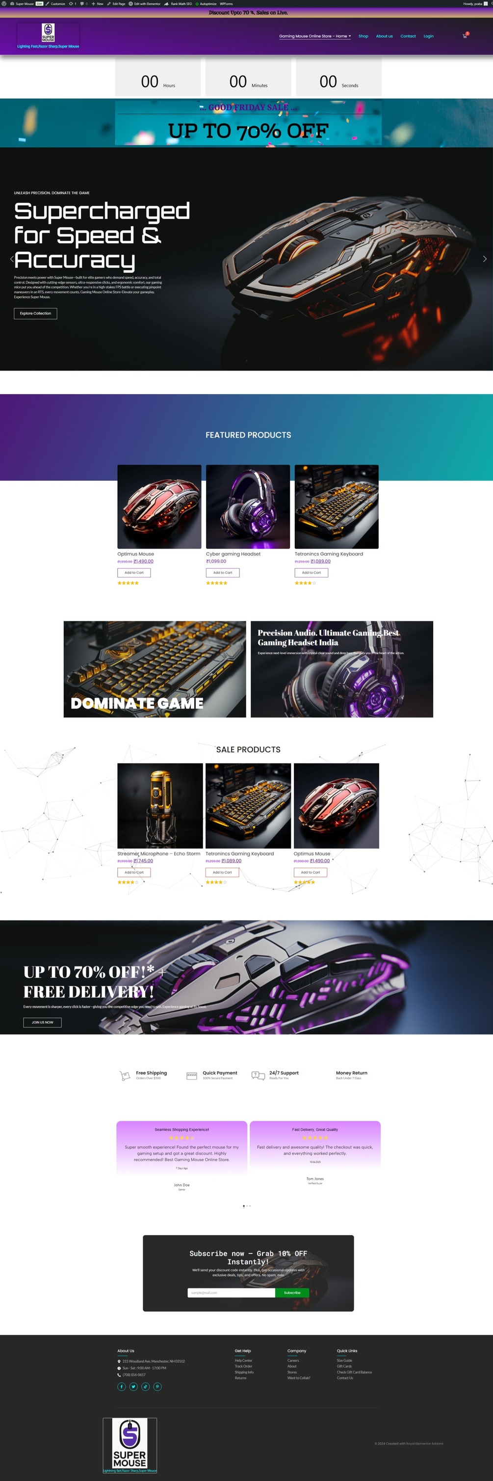 WooCommerce Gaming Store Template – Starter Site for WordPress