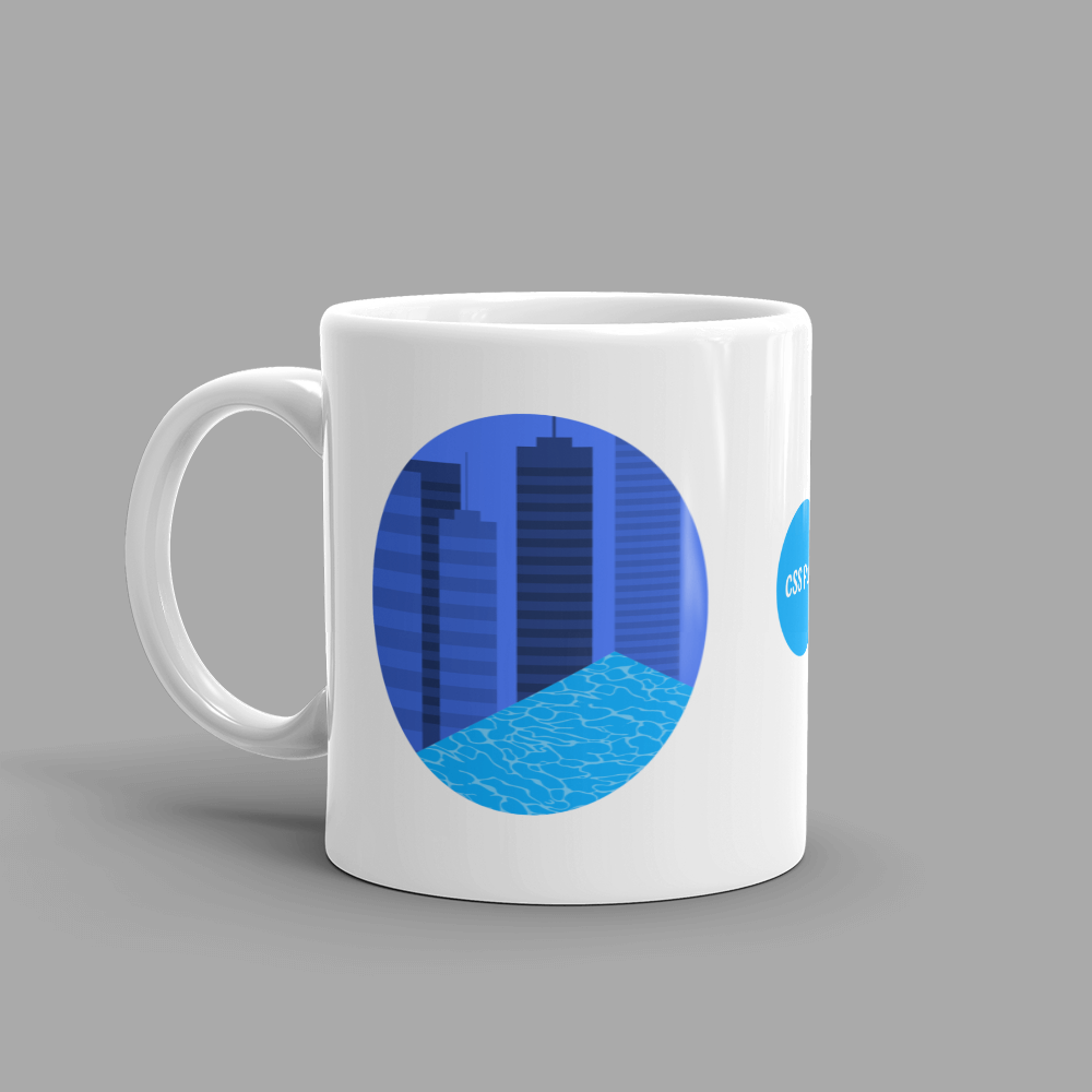 CSS Puns - Infinity Edge Pools - Mug