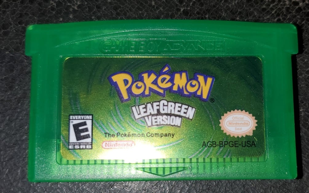 Pokemon LeafGreen GBA Video Game Cartridge Nintendo Game Boy Advance