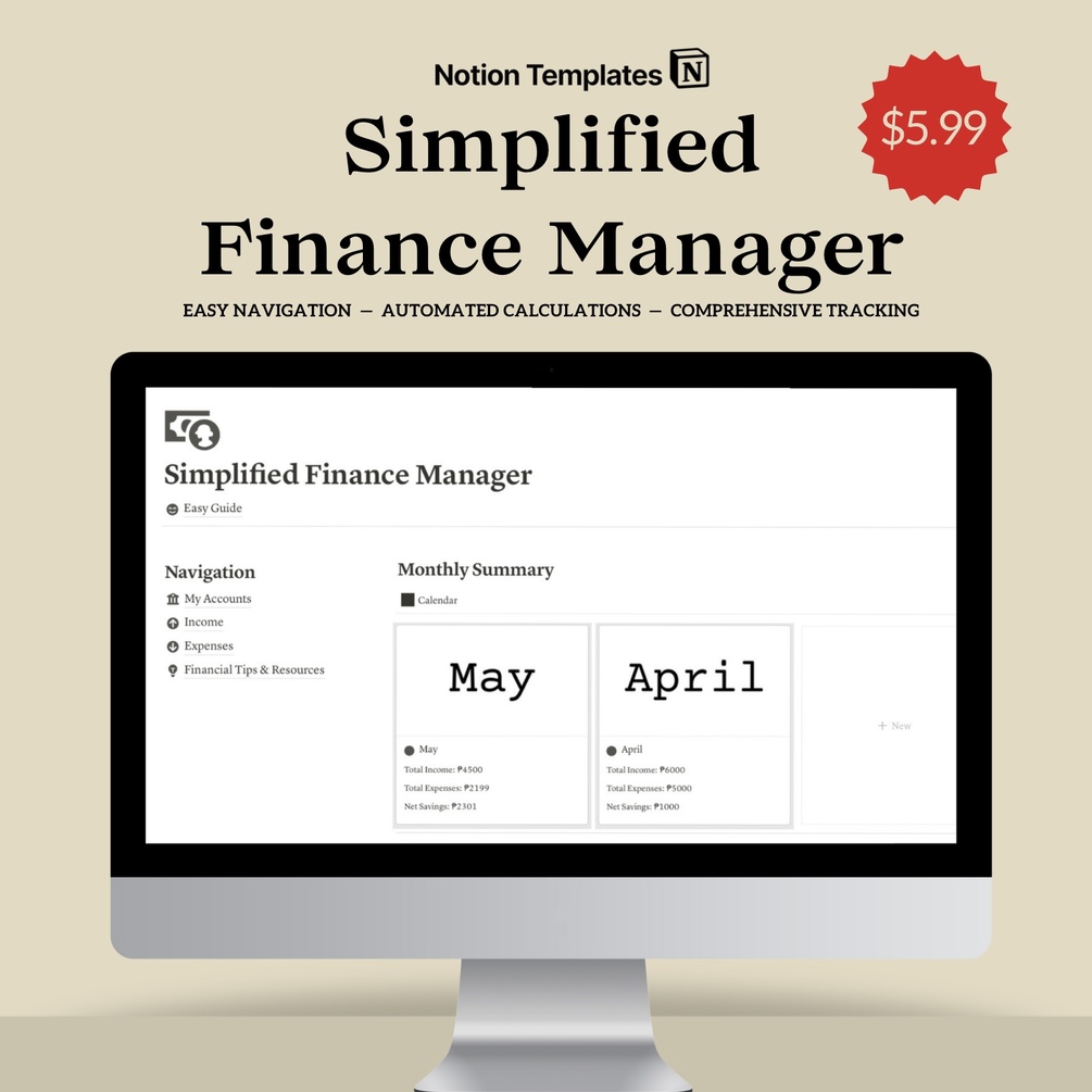 Simplified Finance Manager
