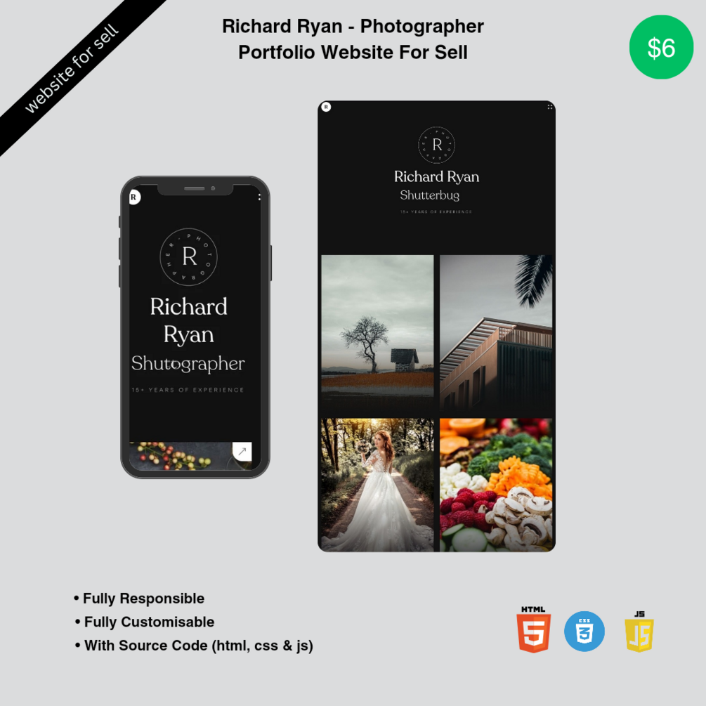 Richard Ryan - Photographer Portfolio Website
