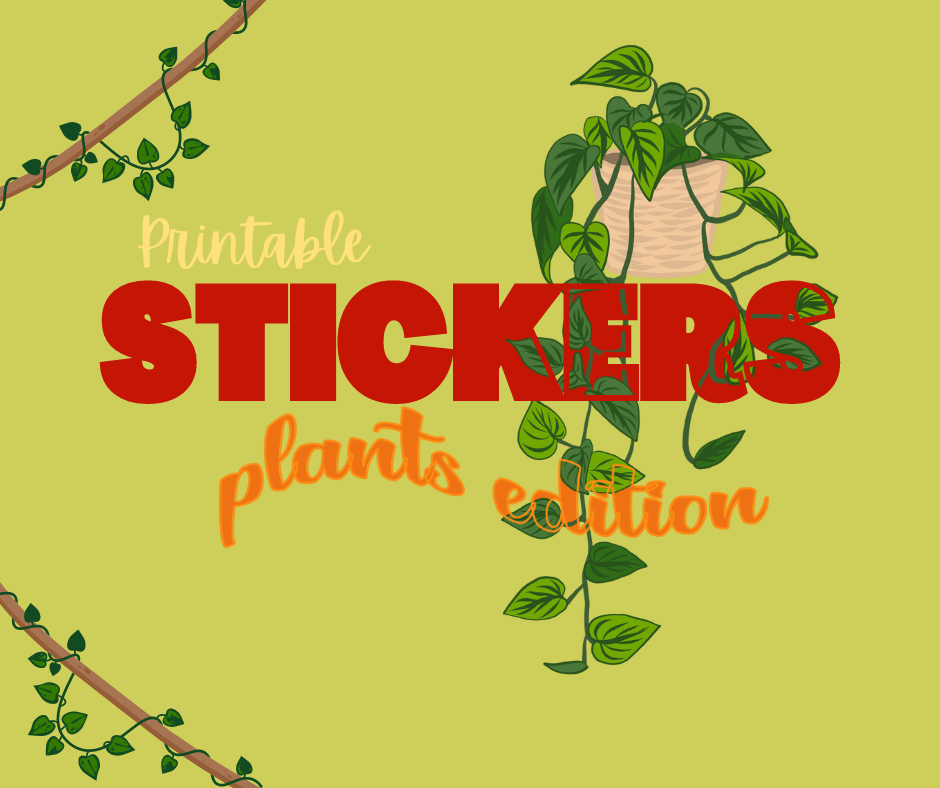 100 Digital Stickers | Plants Edition | PNG File | Transparent/No ...