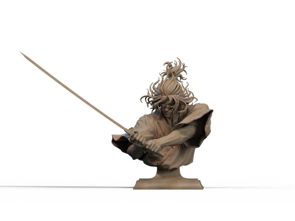 Miyamoto Musashi Bust 3D Print