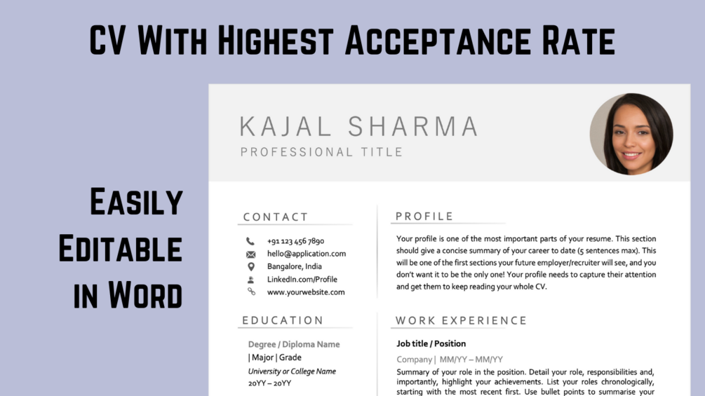 Easy Editable CV template Pack