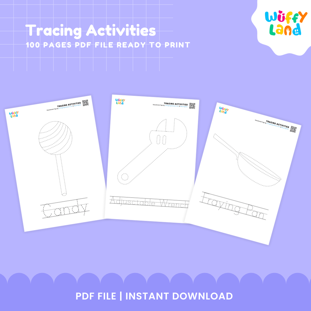 100 Pages Tracing Activities for Kids - Fun Educational Printable ...