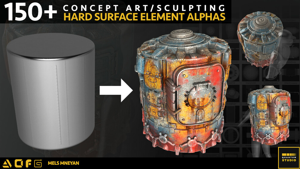 150+ Hard Surface Prop Alphas