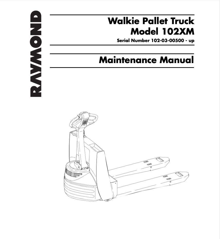 Manual de Montacargas Raymond 102XM