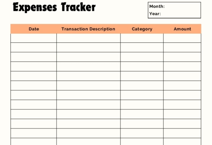 Expenses tracker template | digital download for organized finances