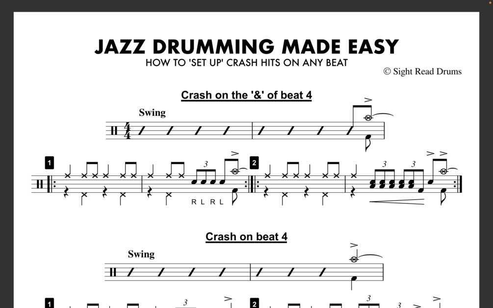 Jazz Drumming Made Easy: How To 'Set Up' Crash Hits On Any Beat
