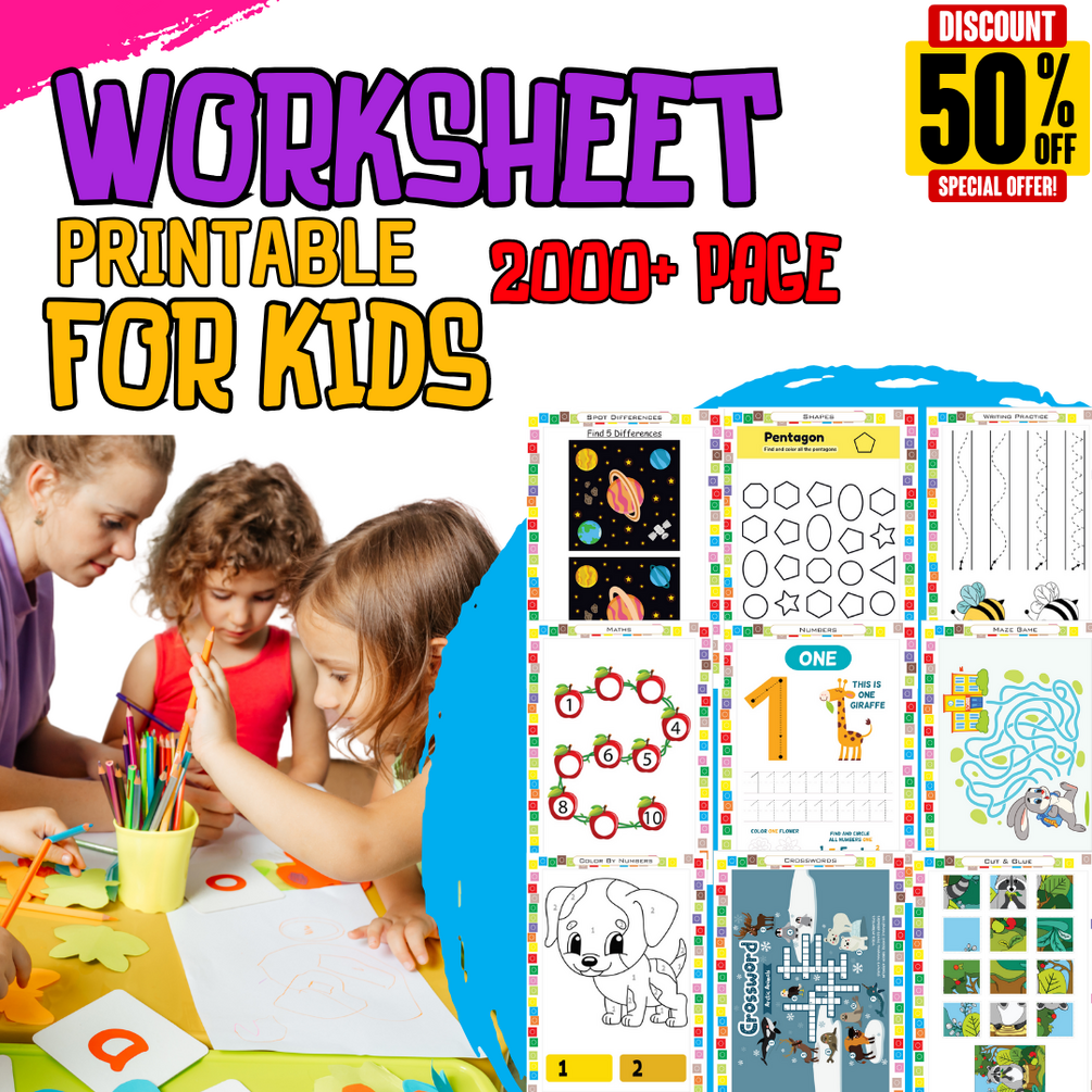 Worksheet Printable for Kids 2000+ Page