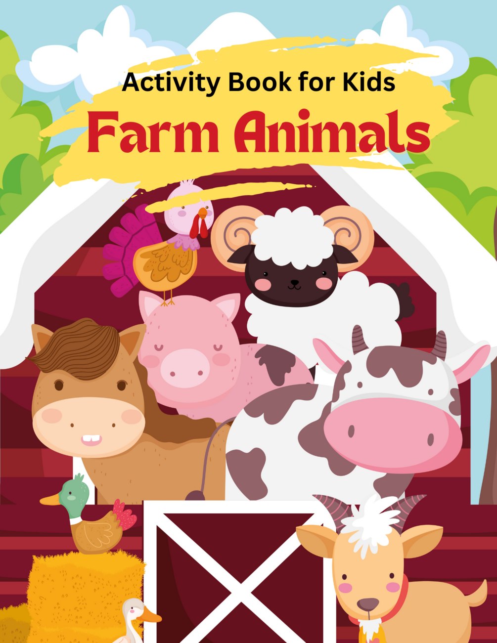 Activity Book for Kids - Farm Animals (Ready to Print)