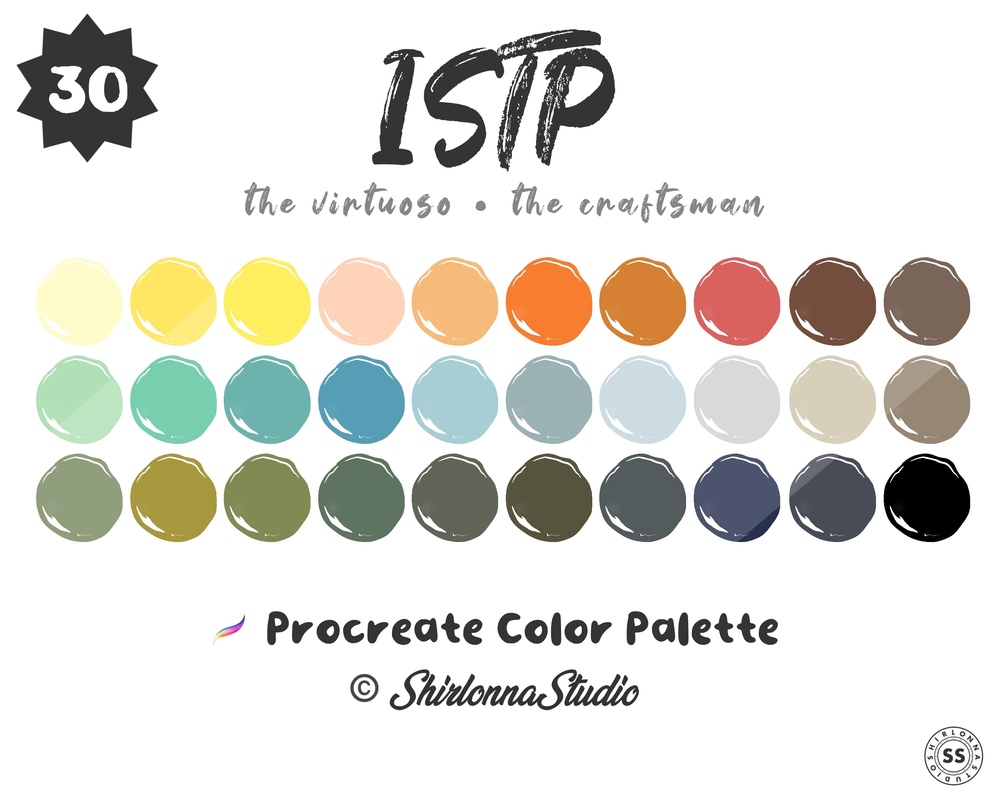 30 ISTP Procreate Color Palette