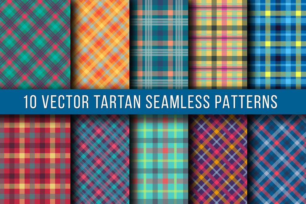 Tartan Seamless Patterns Set