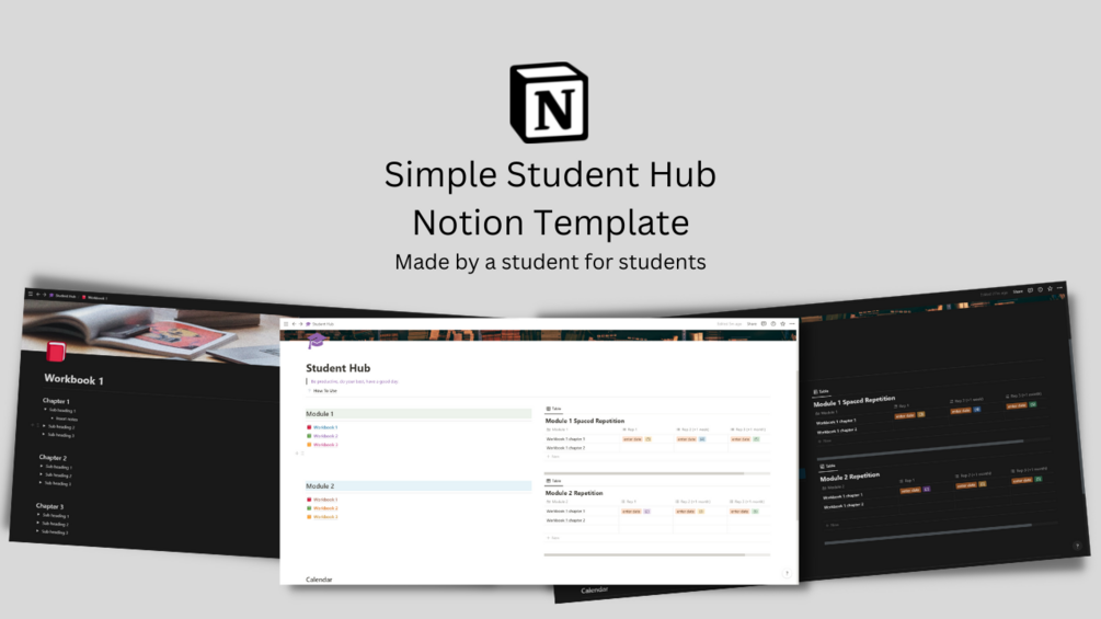 Notion Template: Simple Student Hub