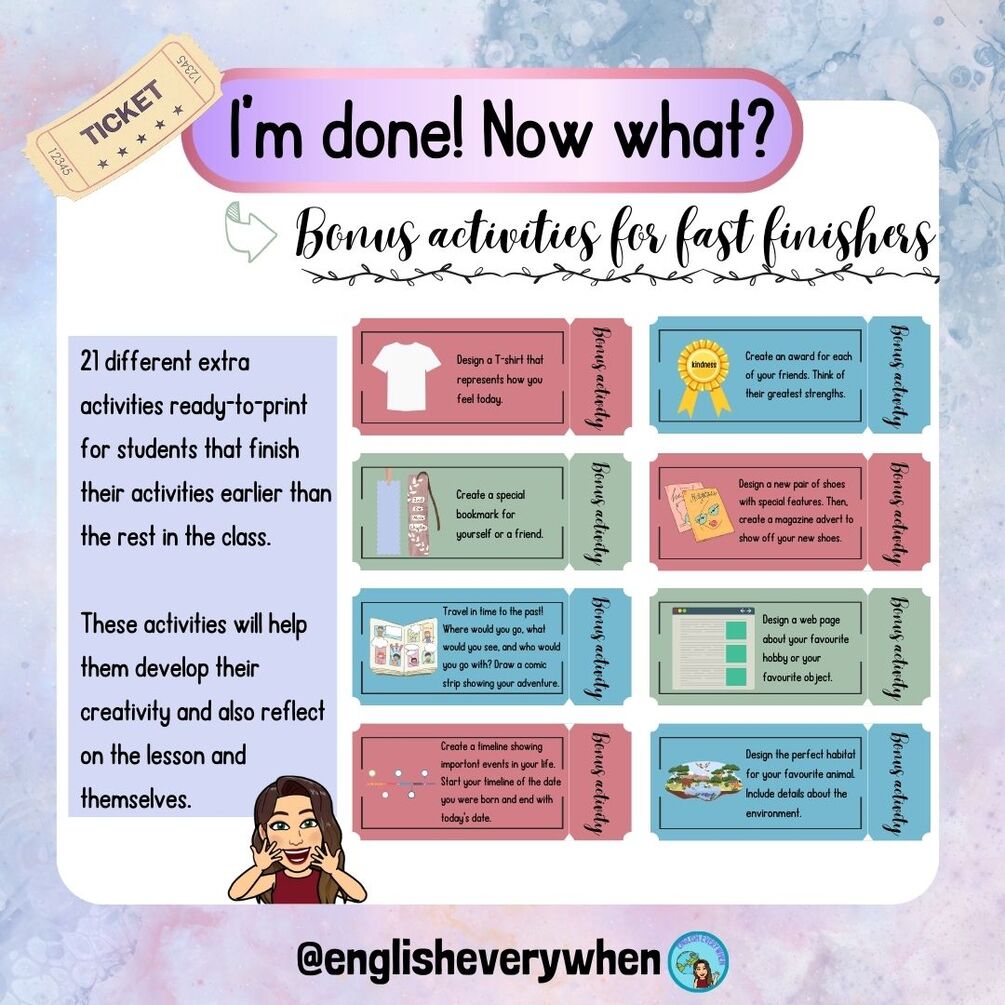 BONUS ACTIVITIES FOR FAST FINISHERS