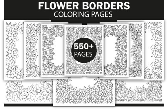 550+ Adults Borders Coloring Page Bundle