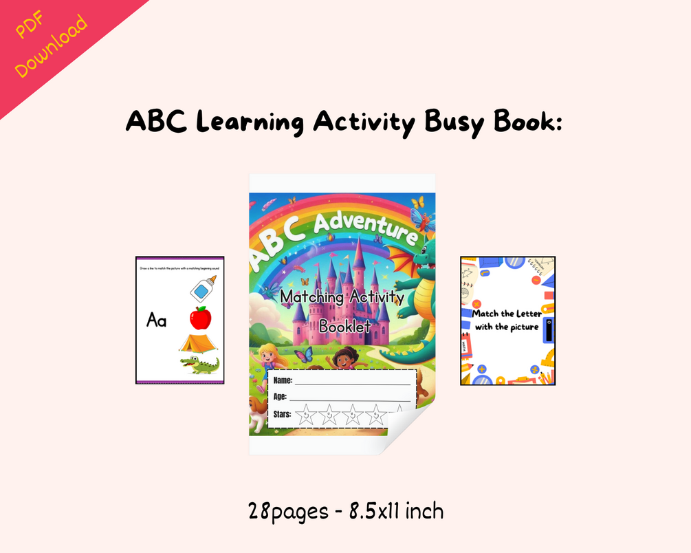 ABC Matching Activity Printable Activities: Busy book for Kids