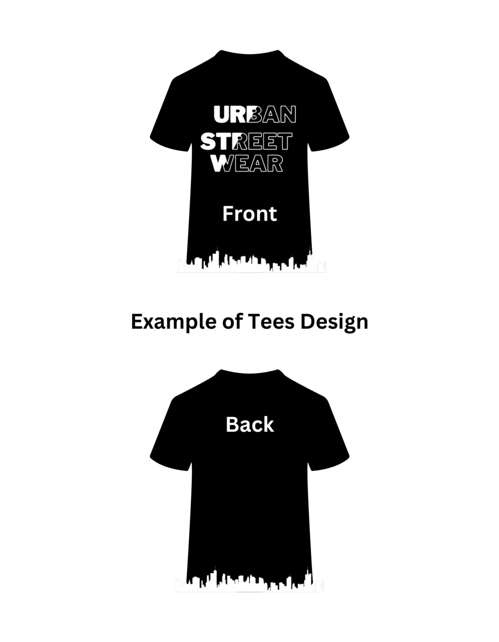 Urban Streetwear Tees Design | Customizable Canva Template for Print