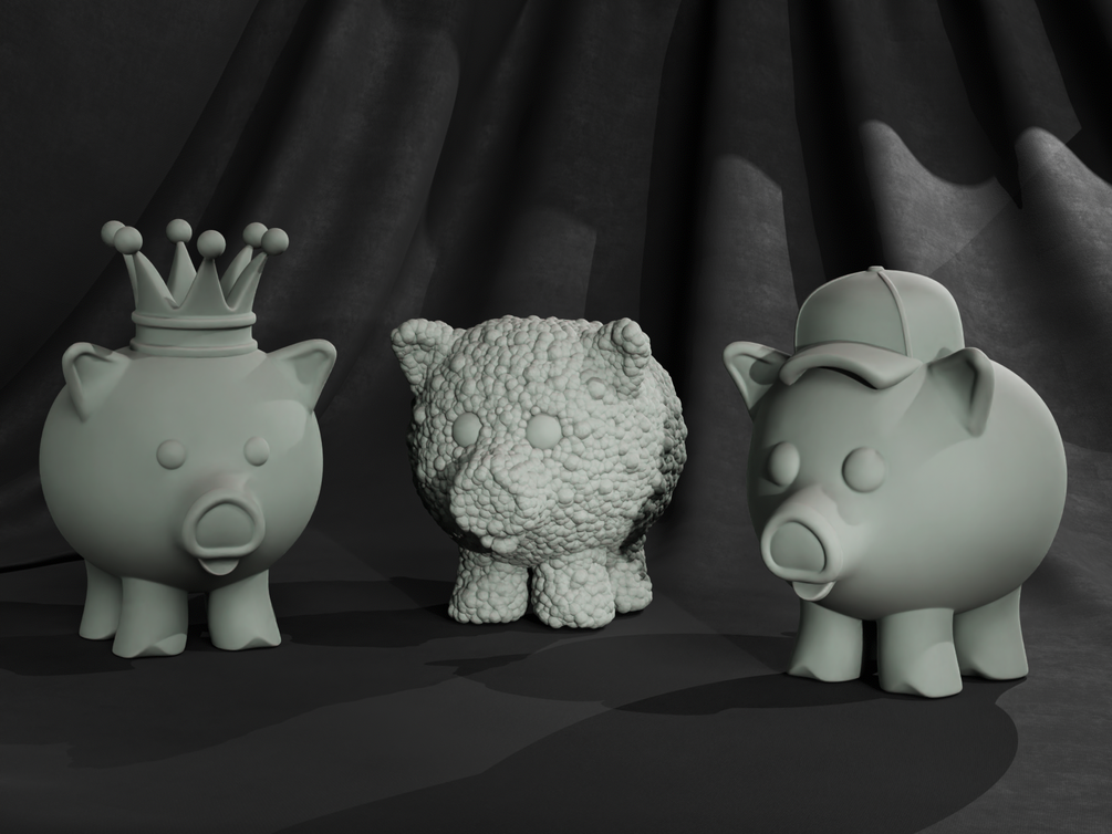 Pig's Stl files for 3D print