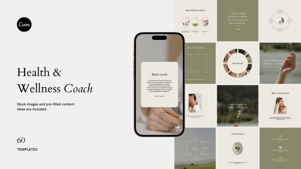 Wellbeing Coach, Wellness Coach, Health Coach, Holistic Coach, Canva ...
