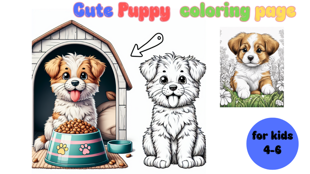 Cute Puppies Coloring Fun Book