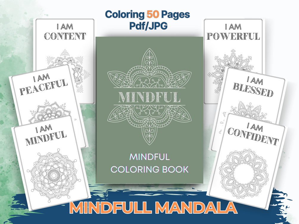 Mindful Mandala Adult Coloring Pages (50 Pages) | Mindful Mandalas: 50 Intricate Designs for ...