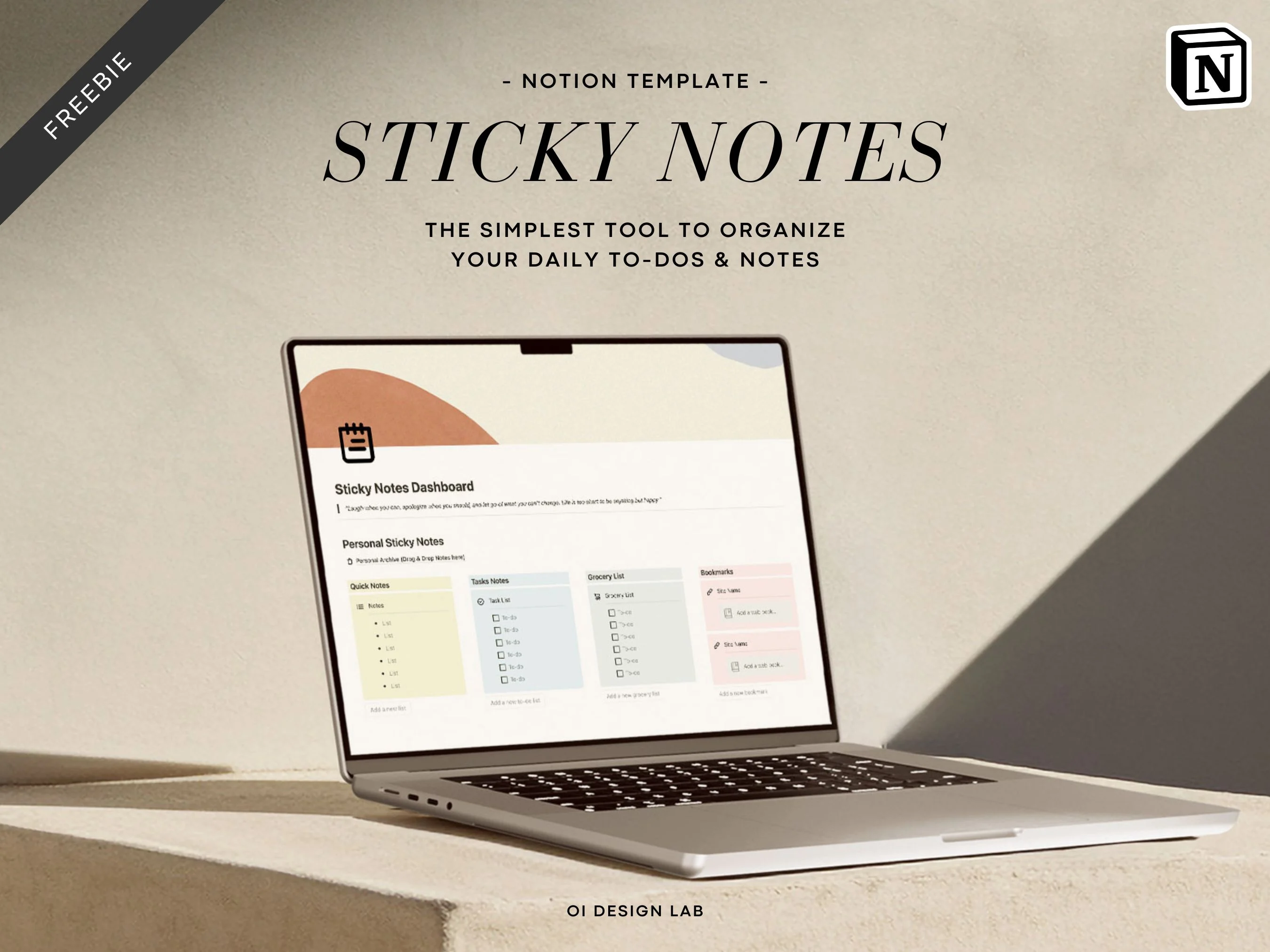 March Freebie is Sticky Notes! - Oi Design Lab