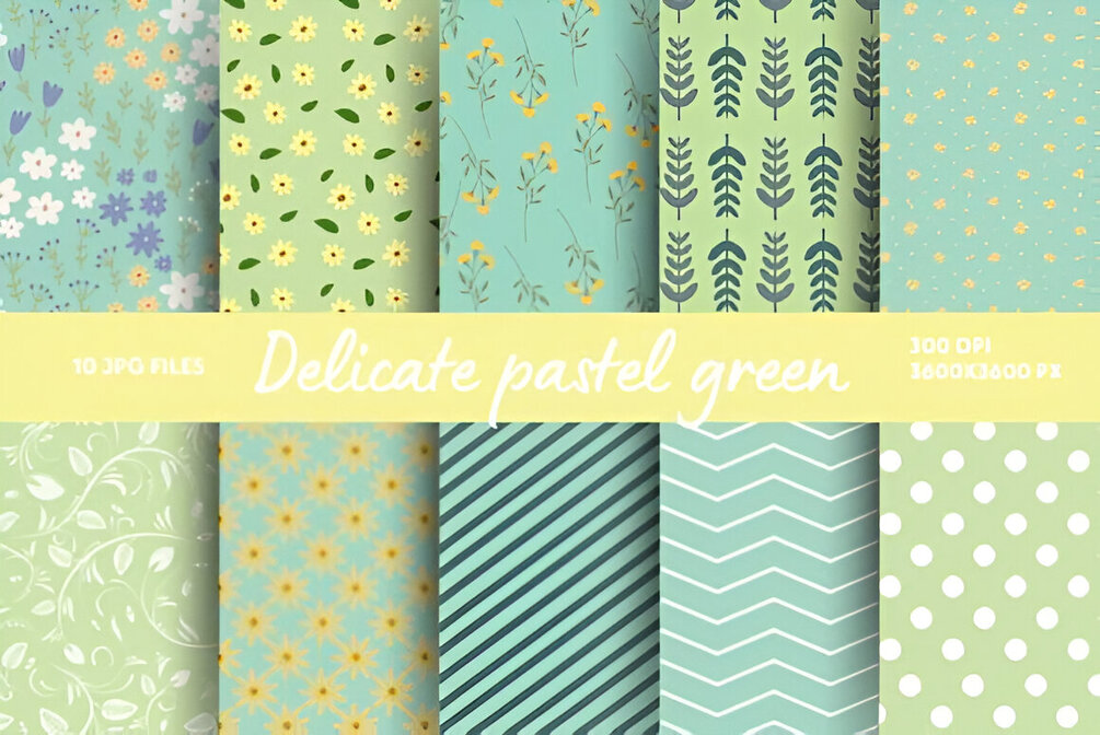 Delicate Pastel Green - Digital Paper