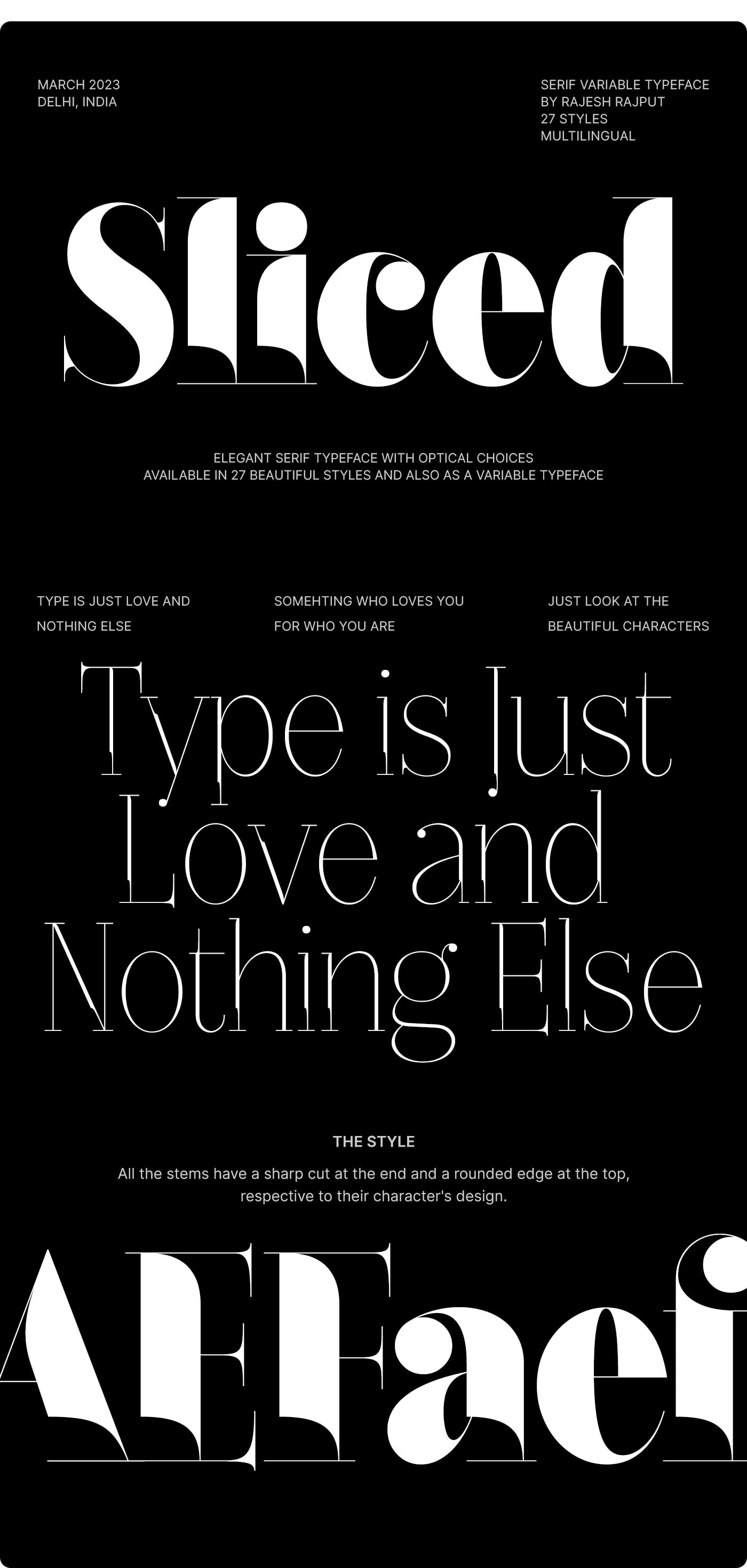 Sliced Typeface | Free Trial Version Available Now! - Rajesh Rajput