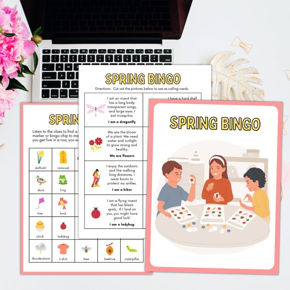Spring Bingo Game – Printable Listening & Vocabulary Activity with 7 ...