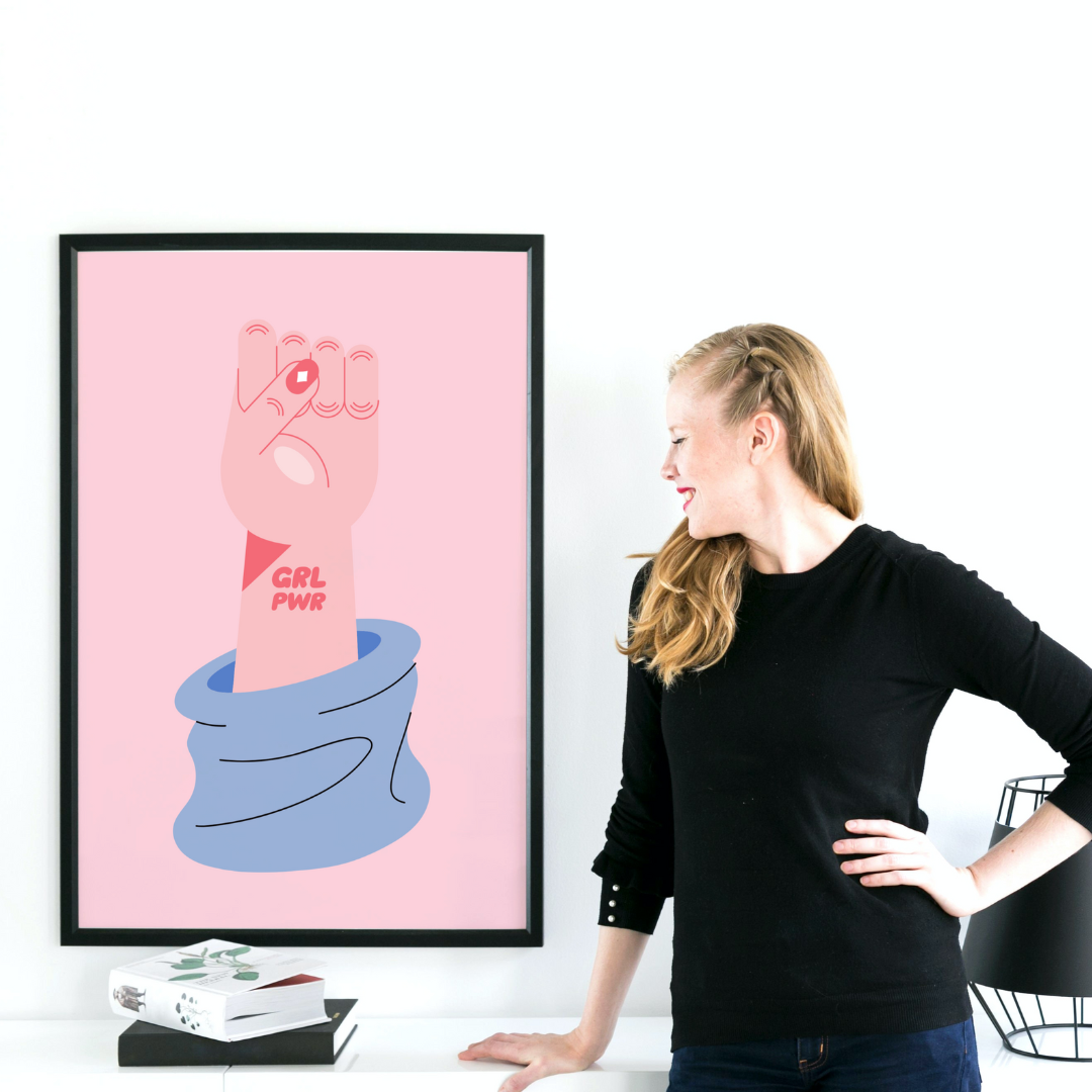 FREE Girl Power Pink Printable Wall Art | Digital Printables