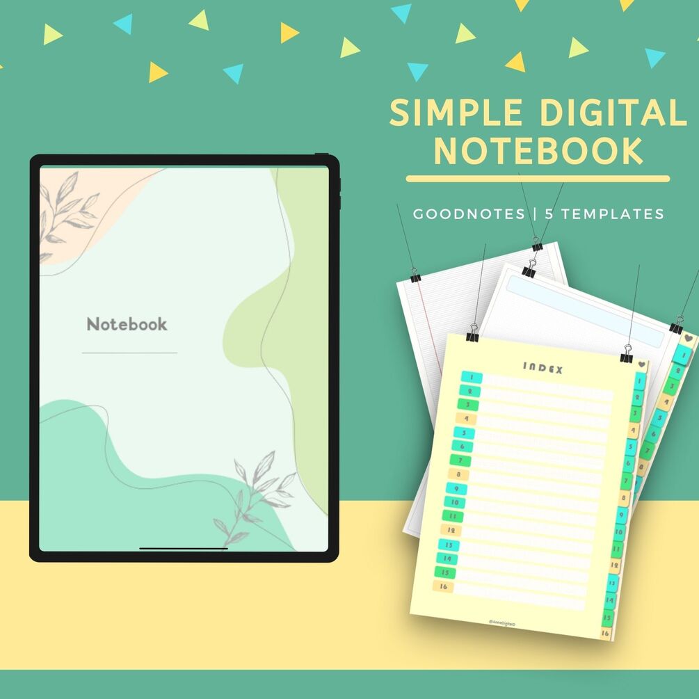pastel digital notebook