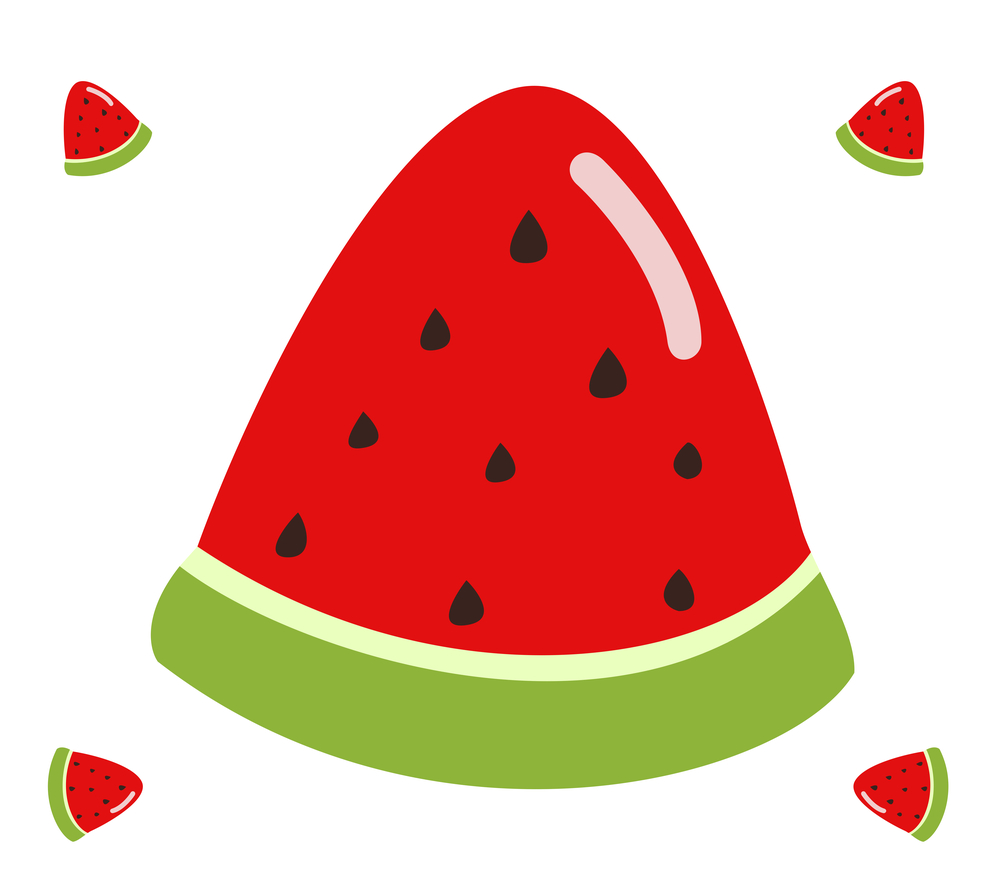 Watermelon Slice Illustration Pack (JPG + SVG)