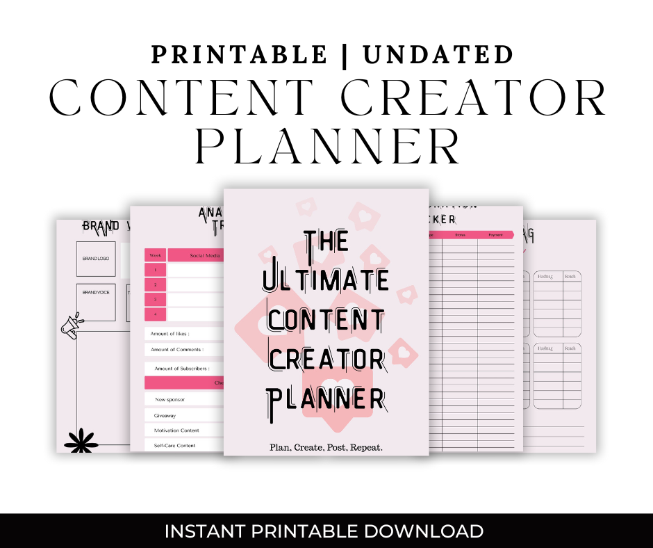 The Ultimate Content Creators Planner