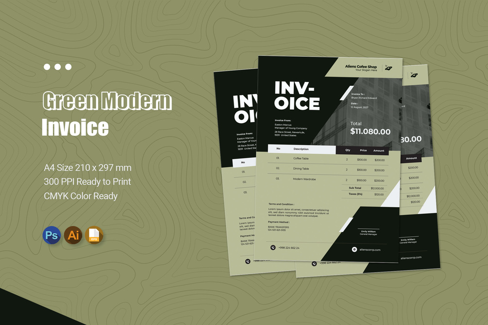 Green Modern Invoice