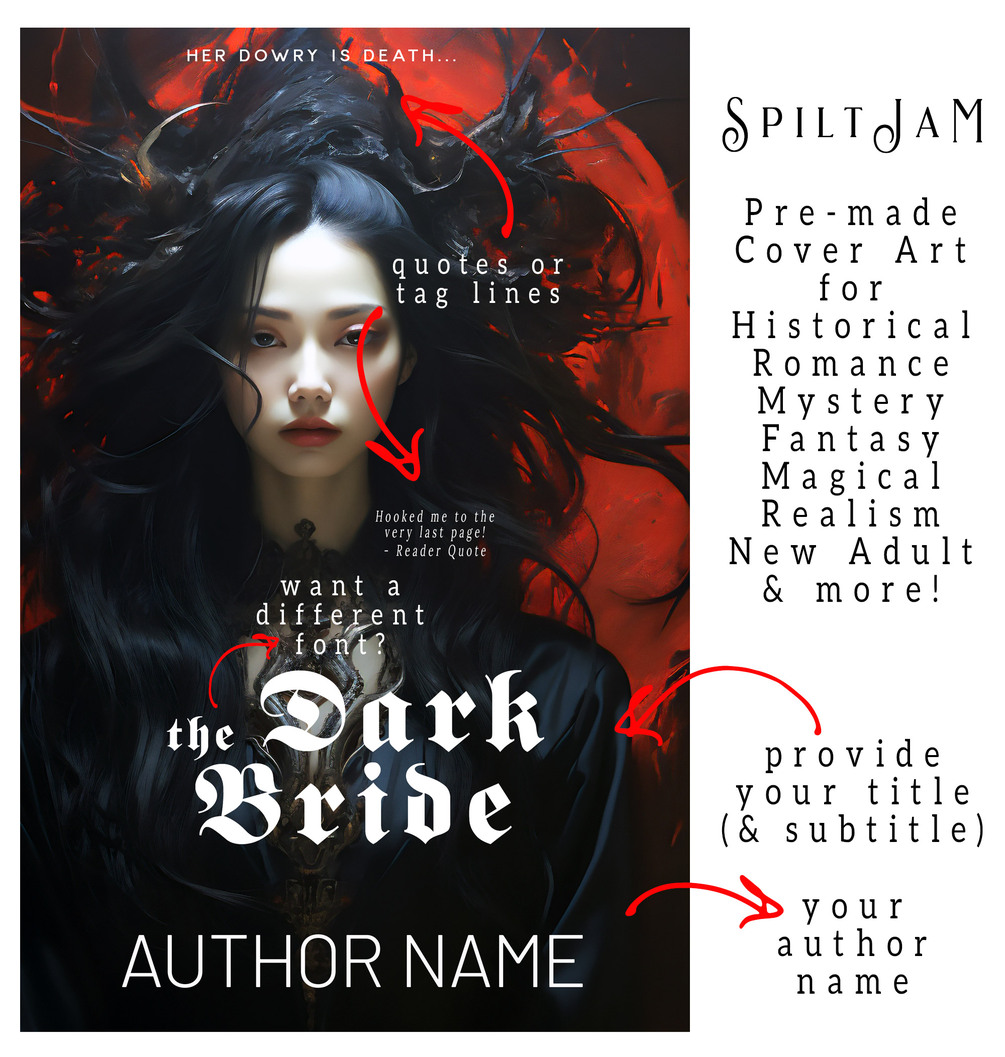 The Dark Bride - Premade Cover Art Paranormal Romance Historical ...